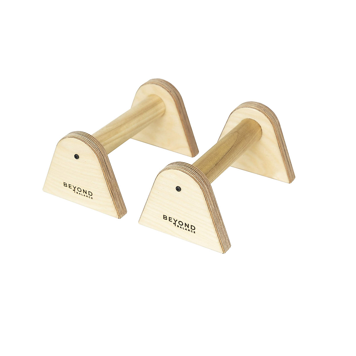 Beyond Balance Wood Parallettes Push-up Bar Dip Station | Handstands Planche Push-ups L-sits Dips Acrobatics (Small)