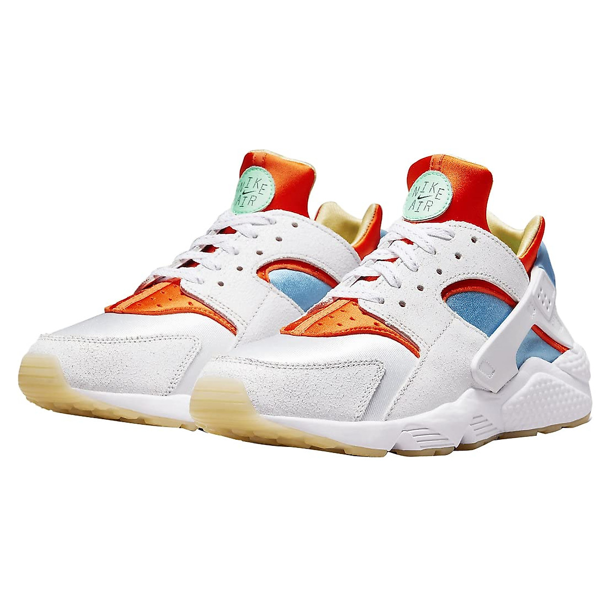 Nike Men's Air Huarache White/Safety Orange (DX2345 100) - 11