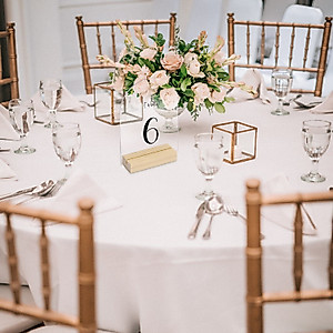 JINMURY Clear Arch Acrylic Sign with Wood Stand-10 Pack 5x7 Inch Blank Arched Acrylic Sheets with Wood Base, DIY Acrylic Arch Sign Blank for Wedding Table Numbers Menu Signs Bar List Sign