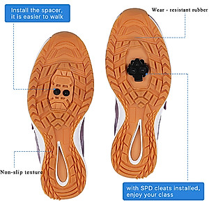 Pairobin Cycling Shoes Women's Indoor Cycling Shoes - Outdoor Cycling Shoes Comfortable and Breathable - Compatible with SPD Cleats Black