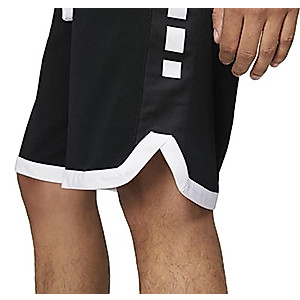Nike Elite Stripe Basketball Short (Medium, Black/White/White)
