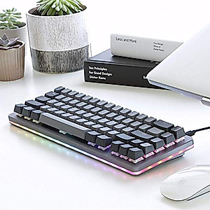 DROP ALT Mechanical Keyboard — 65% (67 Key) Gaming Keyboard, Hot-Swap Switches, Programmable Macros, RGB LED Backlighting, USB-C, Doubleshot PBT, Aluminum Frame (Cherry MX Brown RGB, Gray)