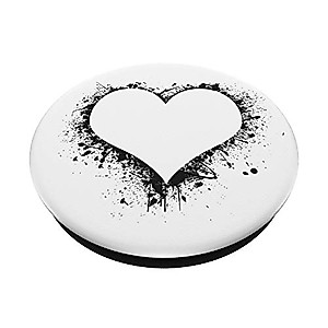 Heart White PopSockets Swappable PopGrip