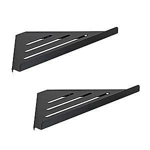 XiangYi 2 Pack Corner Shower Caddy, Adhesive Bathroom Shelf Wall Mounted, No Drilling Kitchen Racks Shower Caddies, Storage Organizer for Bathroom, Toilet, Kitchen and Dorm,Stainless Steel Black