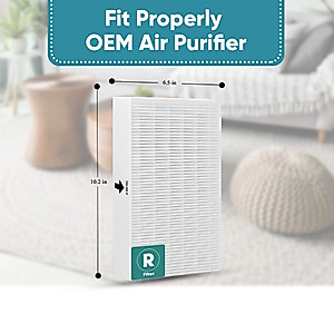 6 Pack - True HEPA Filter R - Replacement for Honeywell - HPA300/200/100 Series and HPA5000 Series Honeywell Air Purifiers