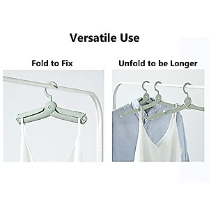 4pcs Upgraded Folding Hanger Space Saving Plastic Pants Hanger Portable Clothes Coat Hangers for Travel Camping Drying Rack (4pcs Pack)
