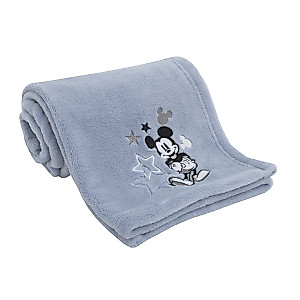 Disney Mickey Mouse - Timeless Mickey Baby Blue Super Soft Coral Fleece Baby Star Blanket