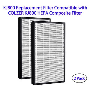 KJ800 Replacement Filter Fit for COLZER KJ800, 3-In-1 Composite Filters Set (2 Pack)