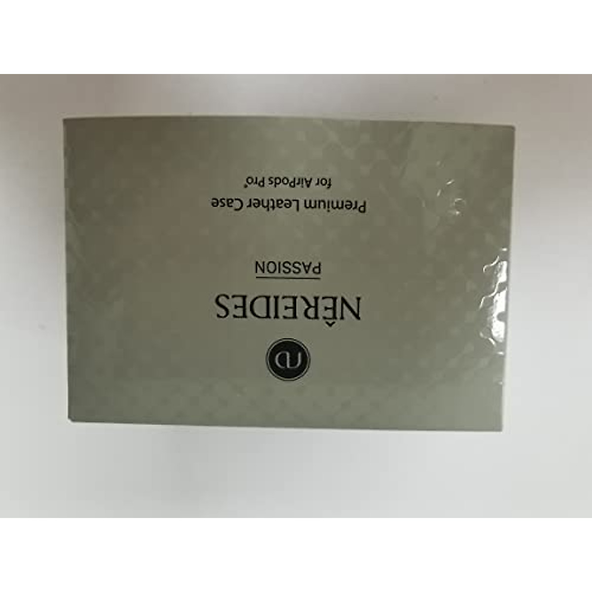 Nereides Compatible with AirPods Pro Case, Protective Leather Cover with Keychain, High-end Fashion Design Skin with Bling Rivets for Men Women, Supports Wireless Charging, Front LED Light Visible