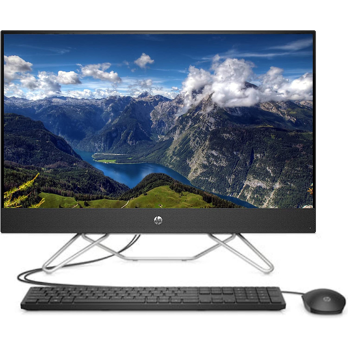 HP 2022 Newest 27 inch FHD All-in-One Computer, AMD Ryzen 5 5500U(Beat i5-1135G7, up to 4.0 GHz), 16GB RAM, 1TB PCIe SSD+1TB HDD, Webcam, Ethernet, WiFi, Speakers, HDMI, Win11, w/Keyboard+Mouse