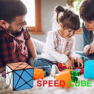 4-Pack YJ Cube Set - Included 3x3 YJ Fluctuation Angle Puzzle Cube - 2x3 YJ Wheel Puzzle Cube - 3x3 YJ Mirror Puzzle Cube 6 Color - 3x3 YJ Square King Puzzle Cube