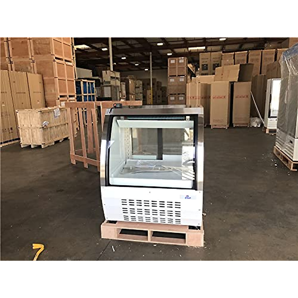 Deli Case Meat/Seafood Display Showcase Commercial Refrigerator 36" Width Cooler Case for Restaurant display for merchandiser Stainless Steel Curved Glass DC-92