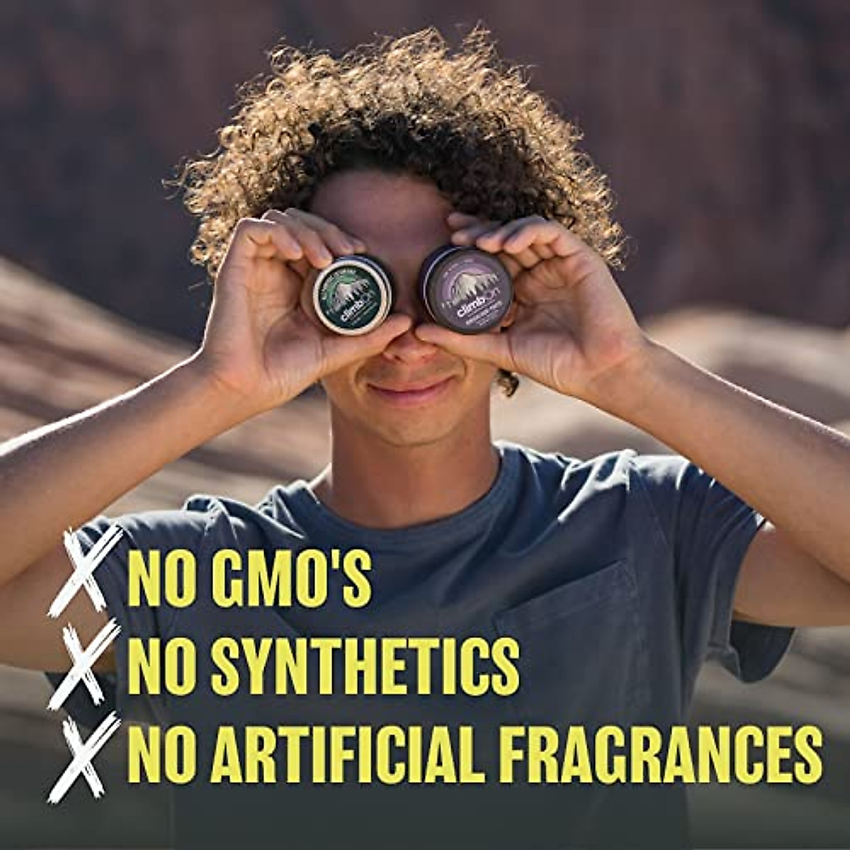 climbOn All Purpose Lotion Bar | Organic Body Lotion for Dry Skin | Body Moisturizer | Lavender Lotion Made From Plants and Organic Beeswax | Eco-Friendly and Plastic-Free Lotion | Original Scent