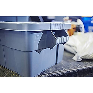 Rubbermaid Commercial Products Brute Tote Storage Container With Lid, 20- Gallon, Gray (FG9S3100GRAY)