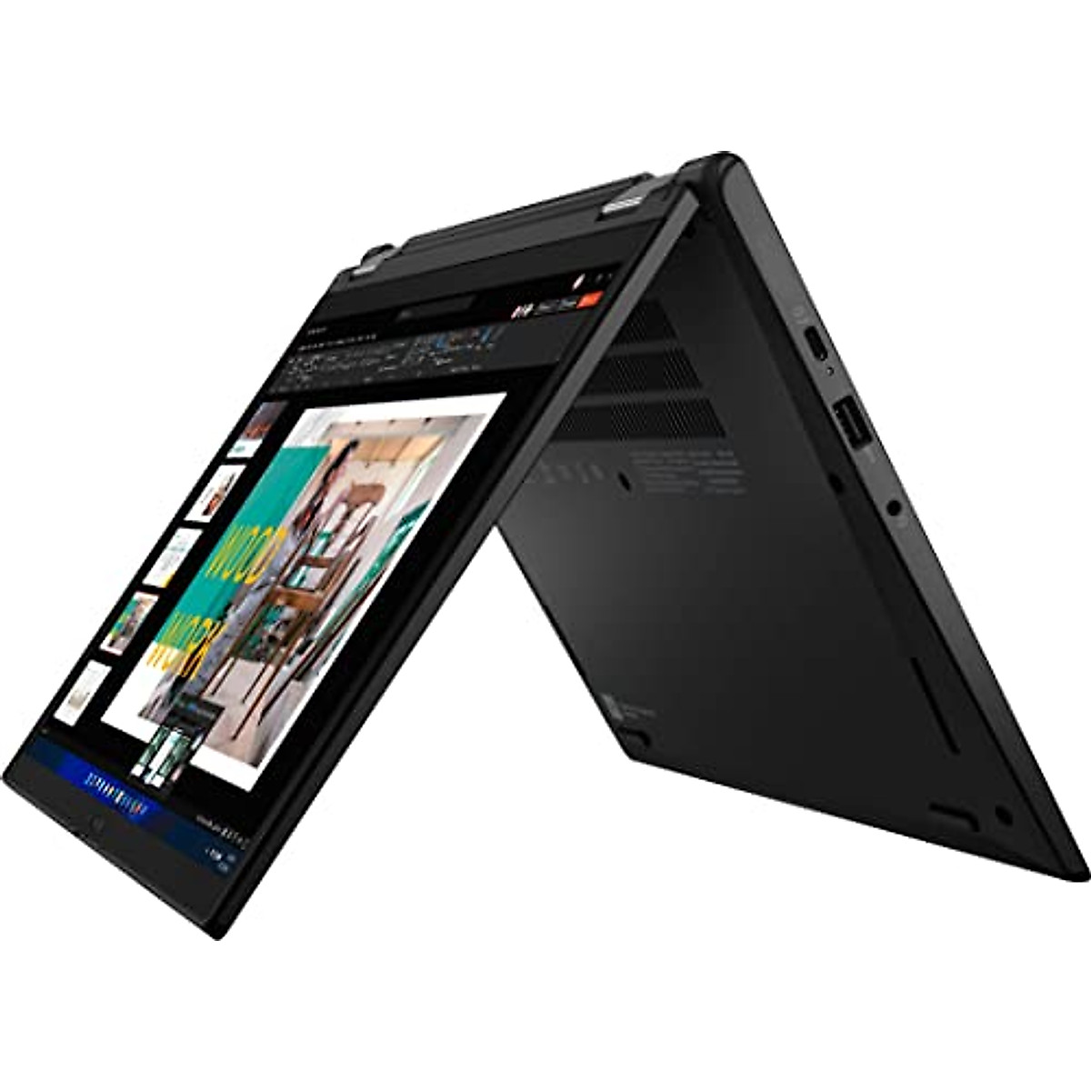 Lenovo Latest ThinkPad X13 Yoga Gen 3, i7-1255U, 13.3" 2K (2560x1600) IPS, Touchscreen, 16GB DDR4, 1TB SSD, Intel Iris Xe Graphics, Integrated Pen, Weigh 2.65 lbs, 1080p Camera, Win 11 Pro - Black