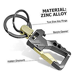 BESPORTBLE Beer Opener Car Decoration 2pcs Multifunctional Keychain Beer Zinc Alloy Portable Car Key Chain Car Keychain