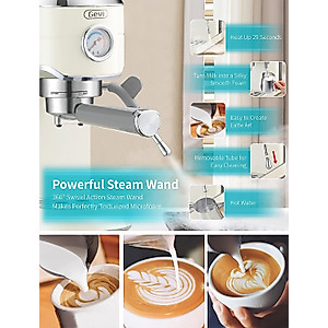 Gevi 4 Cups Small Coffee Maker, Compact Coffee Machine with Reusable Filter, Warming Plate and Coffee Pot for Home and Office