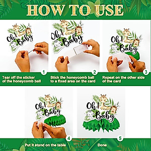 Jungle Wild Animal Baby Shower Decorations, Wild One Birthday Decorations Include Animals Banner, Hanging Swirls and Honeycomb Centerpieces, Wild Safari Baby Shower Decorations