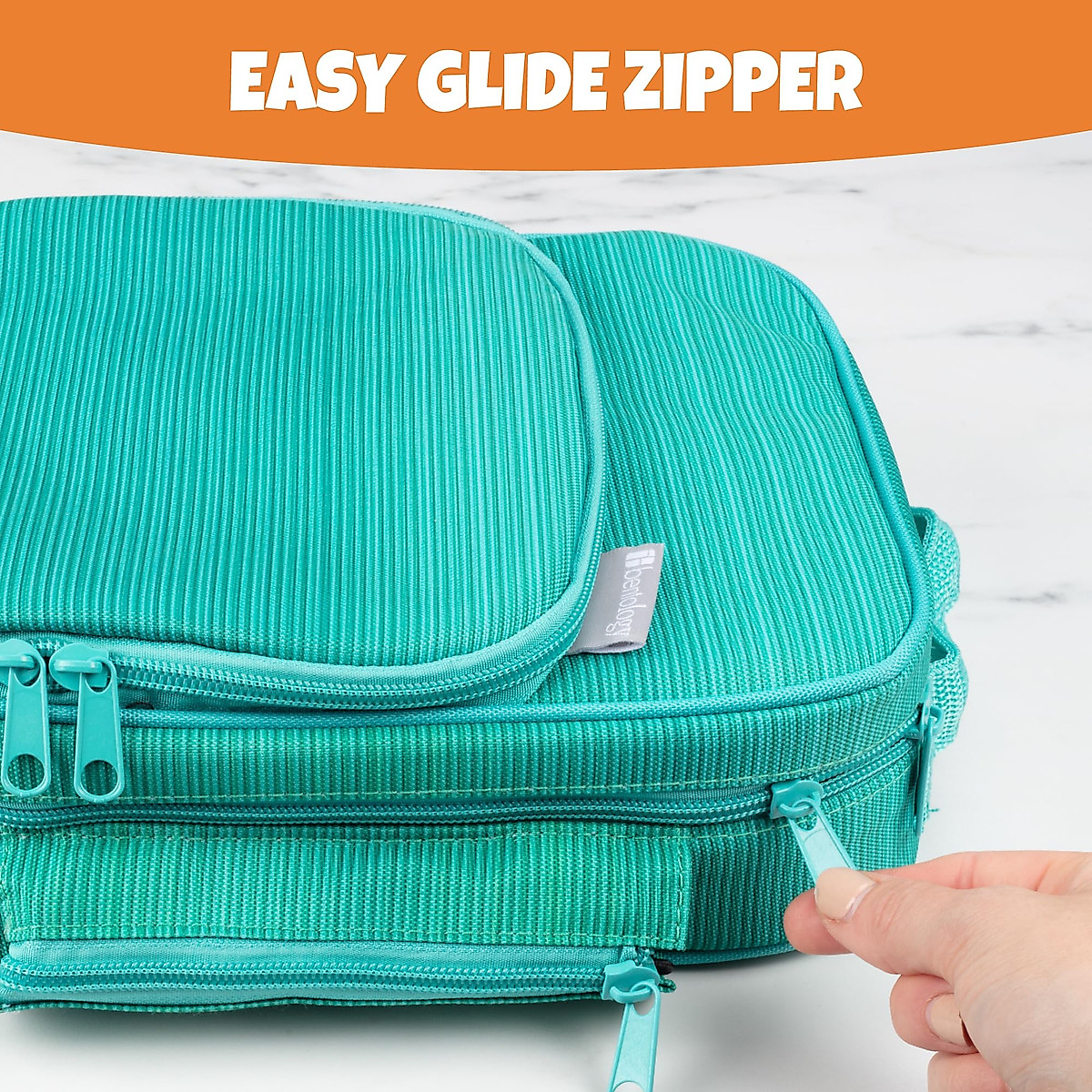 Bentology Insulated Lunch Box w Snack Pocket and Water Bottle Holder - Boys Girls and Kid's Lunchbox Tote Keeps Food Hotter or Colder Longer - Bag Fits Most Bento Boxes and Containers