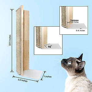 Jugglenaut Couch Corner Scratching Post w/Replaceable Scratch Pad - Stylish Indoor Cat Scratcher - Cat Scratching Board Furniture Protector- Scratch Post for Feline Fun & Satisfaction