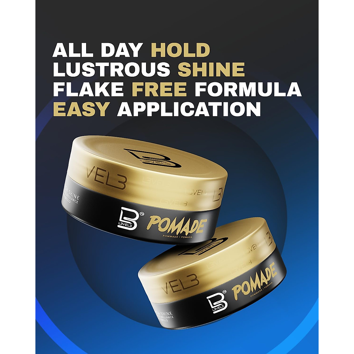 L3 Level 3 Pomade - Improves Hair Strength and Volume Long-Lasting Hold Infused with Keratin (Small Pomade)