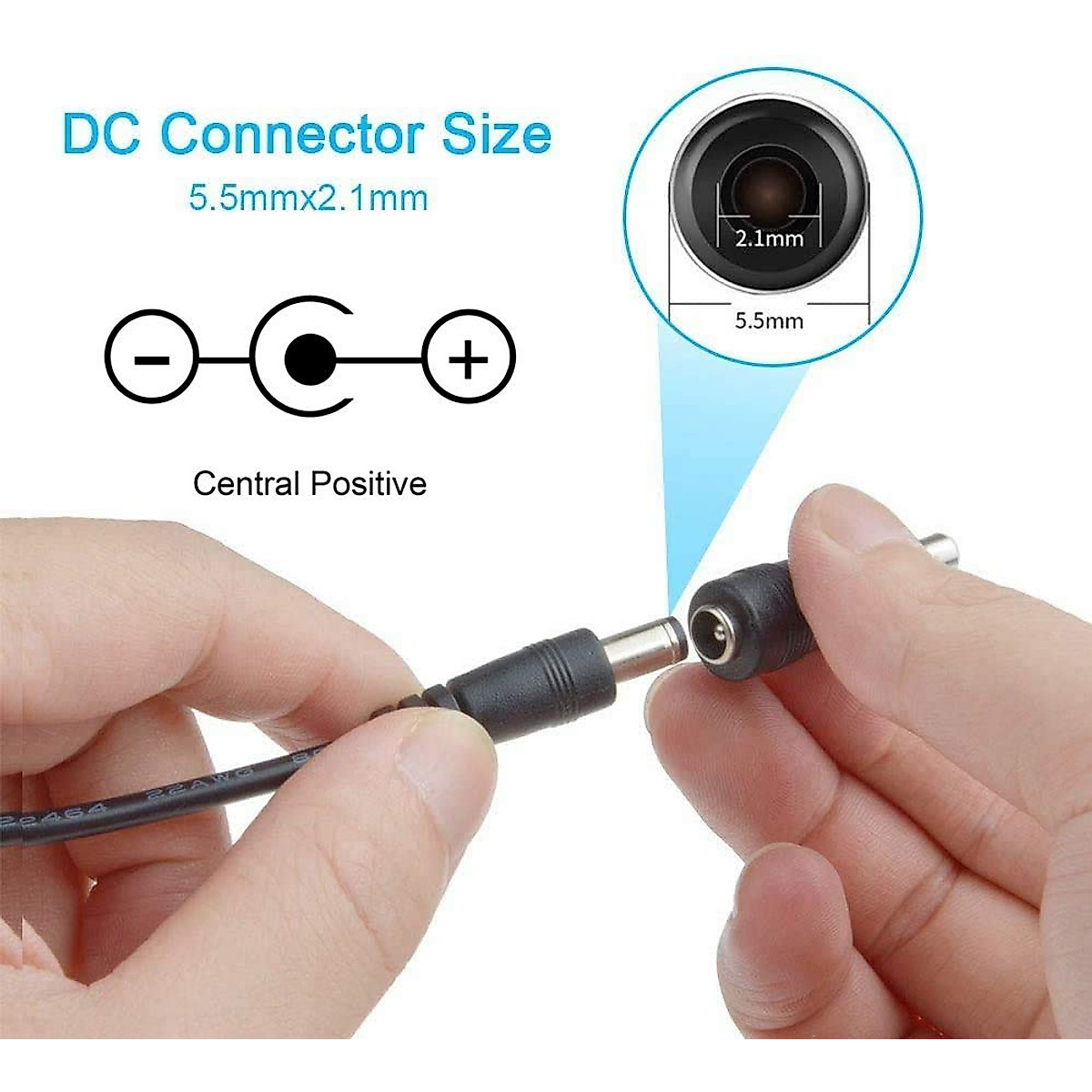 BOLWEO Universal 5v 2a Power Supply Adapter,AC to DC Adapter with 7 Tips Connector DC Plugs Adapter for TV Box, Security Camera, LED Strip Lights, Audio/Video and More 5v Household Electronic Devices