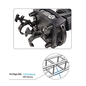 V-Show LED Aura Zoom Moving Head Light with Folding Clamp - 19x15W Beam Zoom Rotating Stage Wash Light, DMX512 Sound Activated Lighting Effect RGBW 4 in1 Dj Disco Club Party