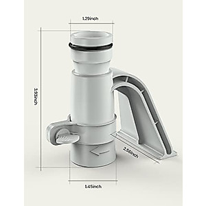 SUMMERBUDDY Swimming Pool Pipe Holder, Hose Support Brackets with Clamp Water Hose Swimming Pool Pipe Mount for Above Ground Pools Suitable for 1.25 Inch Hose (2 Pack)