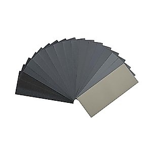 Bates- Sandpaper, 18 Pack, 12 Grits, 120 to 3000 Assorted Grit, Sandpaper Assortment, Sand Paper, Sandpaper for Metal, Sandpaper for Wood, Automotive Sandpaper, Furniture Sanding, Wet Dry Sandpaper