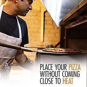 Cieso Pizza Peel - 12 x 14 Inch Aluminium Blade with Detachable 15.5 Inch Wood Handle - Pizza Peel 12 inch for Home and Commercial Use - eBook Included