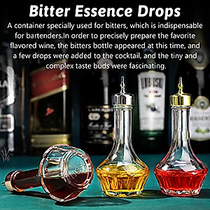 SuproBarware Bitters Bottle Set of 3 Glass Dash Bottle with Dasher Top 1.7oz Professional Bar Tool for Cocktail Great for Bartender Home Bar