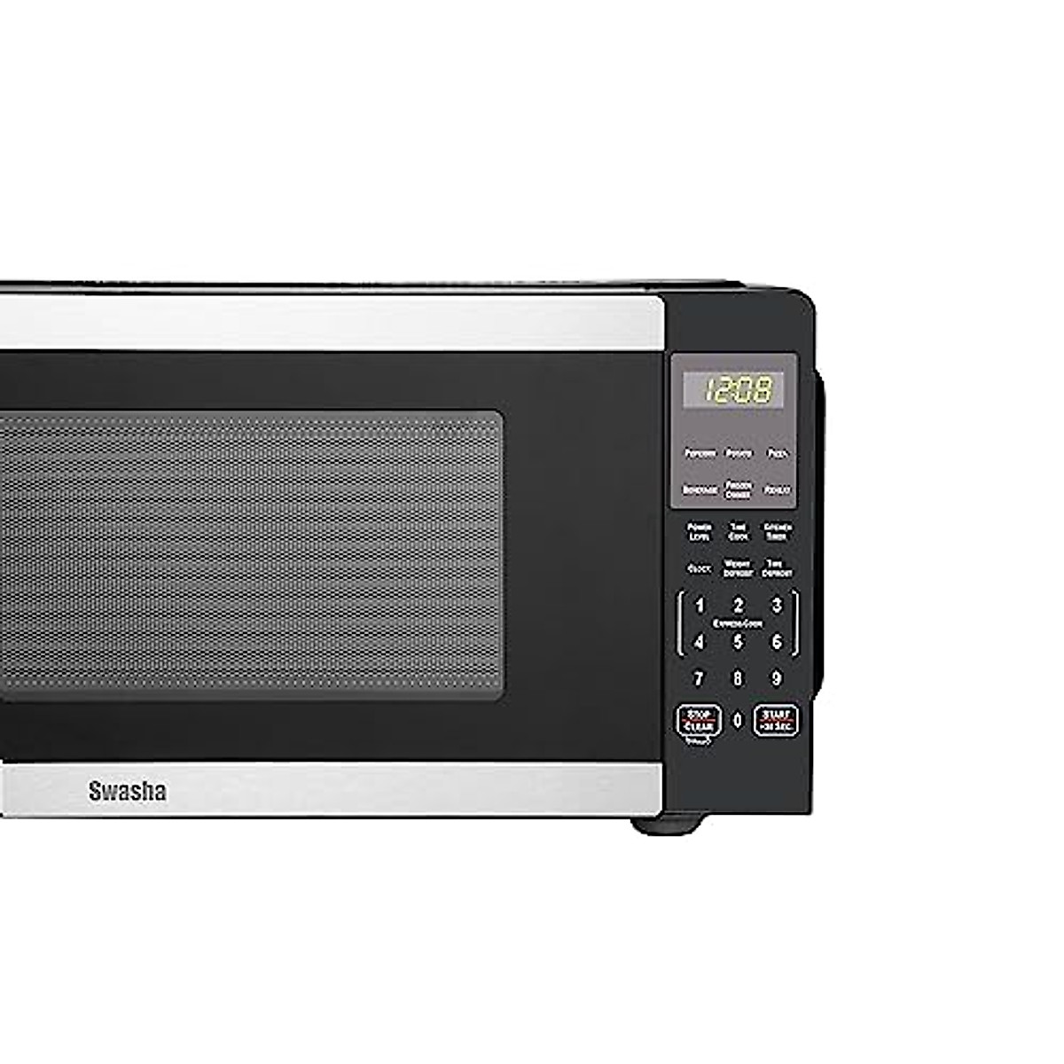 Countertop Microwave Oven, 0.9 cu. ft. Digital Microwave Oven with Turntable Push-Button Door, Child Safety Lock, Stainless Steel Microwave Oven,900 Watts