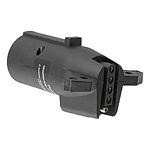 CURT 57004 LED-Compatible 7-Way RV Blade Vehicle-Side to 4-Way Flat Trailer-Side Trailer Wiring Adapter , Black