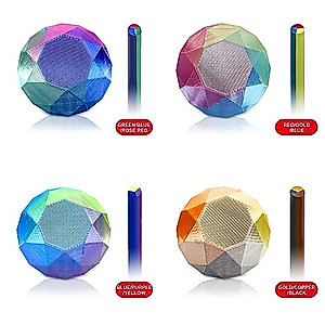 Reprapper 4X 250g Color Pack, Triple Color Filament Coextrusion PLA Filament 1.75mm for 3D Printer & 3D Pen, 4 Spools Silk Rose/Blue/Green, Red/Blue/Gold, Green/Blue/Yellow, Gold/Copper/Black