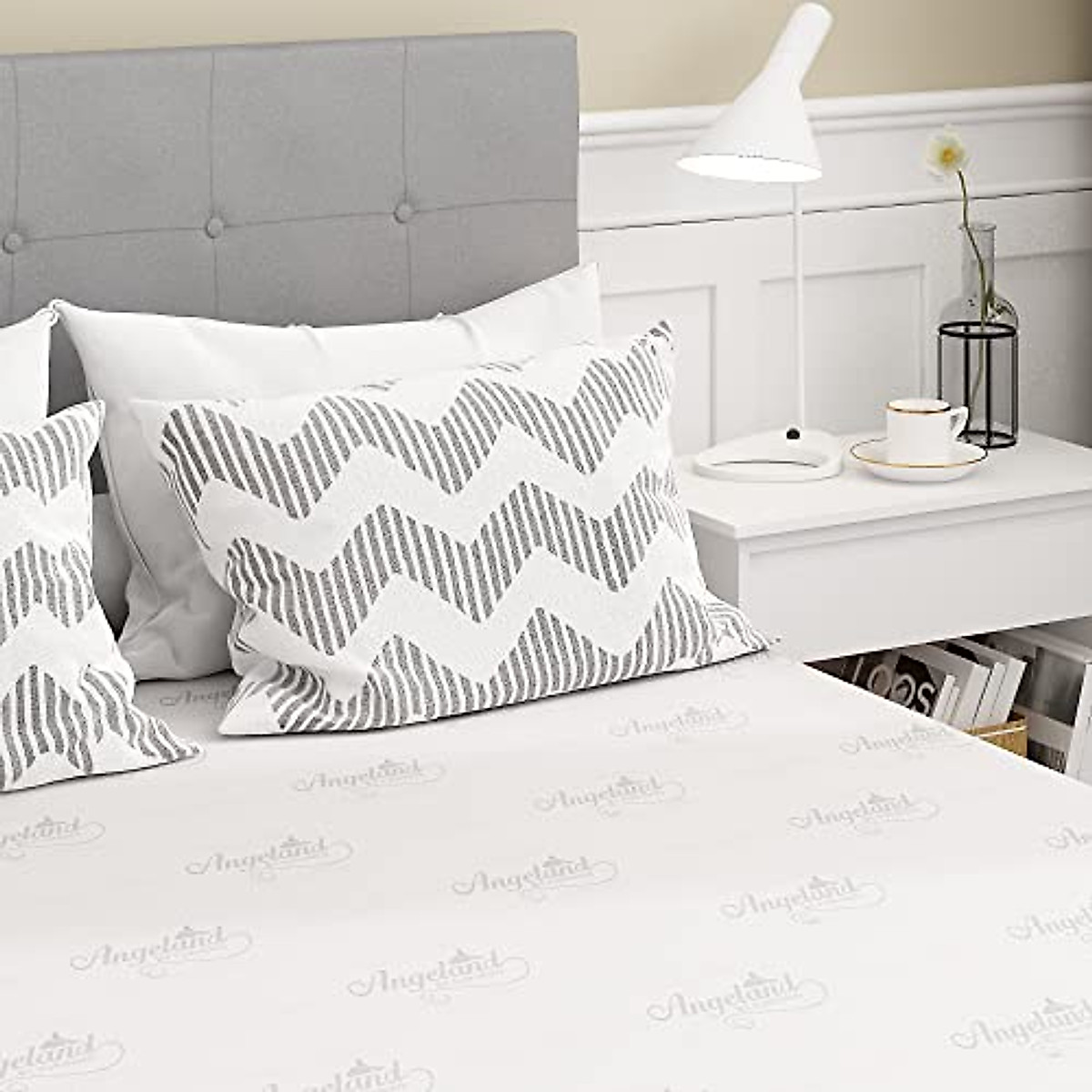 Furinno Angeland Luxury III Gel Infused Memory Foam Mattress/CertiPUR-US Certified/Pressure Relieving/Hypoallergenic, 10-Inch, King,White