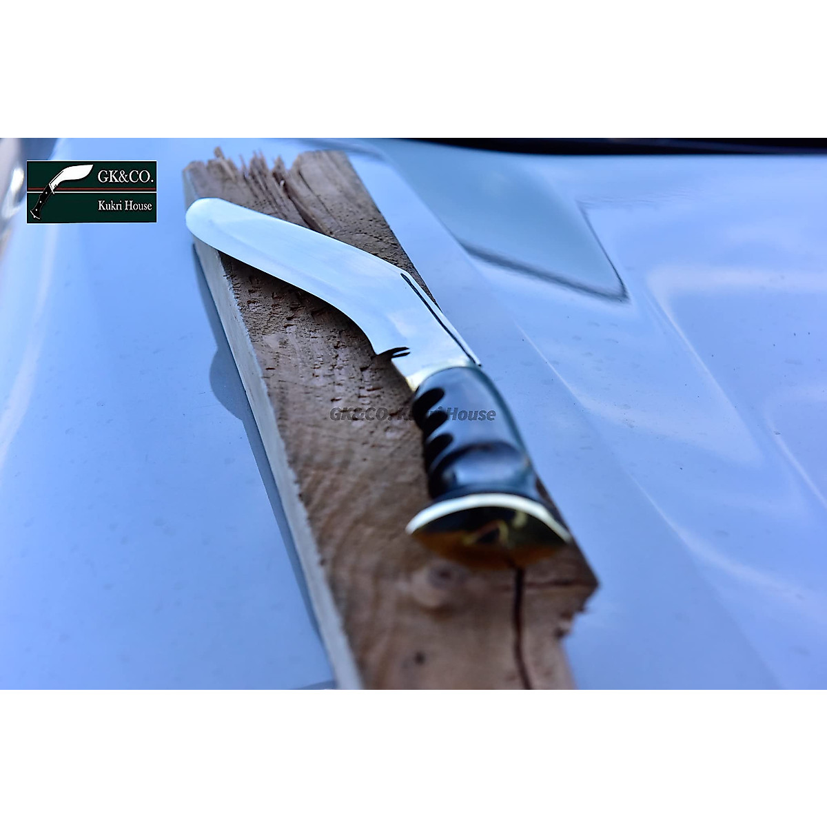 GK&CO. Kukri House Genuine Kukri Knife - 11 Inch Blade World War II Gripper Horn Handle Kukri/Khukuri - Handmade in Nepal