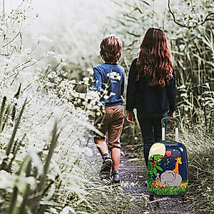 Sandinrayli Kid Luggage Set, 12” Backpack & 16” Kid Carry on Suitcase with Spinner Wheels, Travel Rolling Luggage for Boy