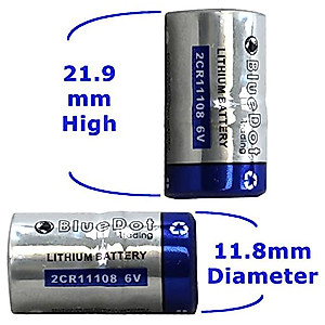 BlueDot Trading 2CR1/3N Lithium Cell Battery, 4 Count