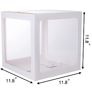 Sooyee Frame, Picture Frame - Boxes with Letters for Baby Shower, 11.8x11.8x11.8 inches, White, Set of 4