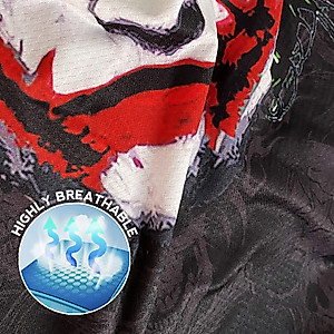 Obacle Balaclava Face Mask Men Women Ski Cycling (Skull White Face Red Blood)