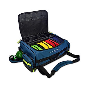Lightning X Products Modular X-Tuff Oxygen Trauma Bag with Zip-Out Cylinder Pocket & Removable Pouches - Navy Blue