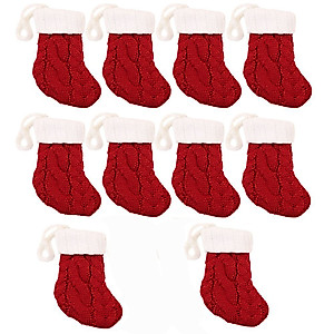 10/12Pcs Christmas Silverware Holder Xmas Cutlery Dinner Table Decoration Santa Claus Snowflake Flatware Pockets (Stocking)