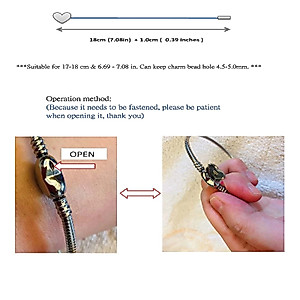 JMQJewelry Graduation 2024 Mama Bear Sister Mom Daughter Red Heart July Leather Bracelets 3.0mm Wristband Women Bead Charm Chain Bracelets 16cm 6.29in Daughter