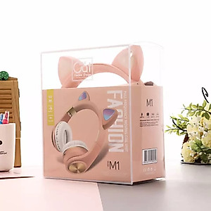 Cat Ear Bluetooth Headphones, v5.0 Wireless On-Ear Kids Headphones, Pink