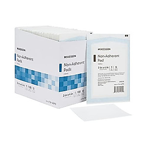 McKesson Non-Adherent Dressing Pads, Sterile, Nylon/Polyester, 3 in x 4 in, 100 Count, 1 Pack