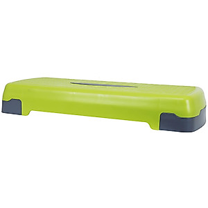 Signature Fitness Adjustable Workout Aerobic Stepper Step Platform Trainer, 27-Inch, Lemon/Gray