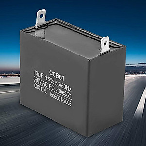 CBB61 Capacitor，350VAC 16uF Motor Running Starting Capacitor Generator，50/60Hz Start Capacitor Run Capacitor，for Brushless Gas & Generators