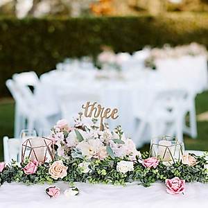 Lvydec 2 Pack Artificial Eucalyptus Garland, Fake Eucalyptus Greenery Garland Wedding Backdrop Arch Wall Decor, 5.5 Feet/Strand Fake Hanging Plant for Table Festival Party Decoration