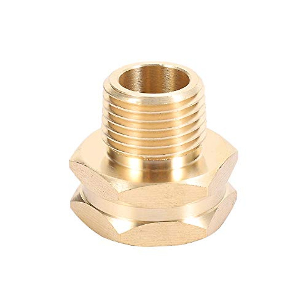 Brass Garden Hose Adapter, 3/4” GHT Female x 1/2” NPT Male Connector,GHT to NPT Adapter Brass Fitting,Brass Garden Hose to Pipe Fittings Connect 2pcs (3/4” GHT Female x 1/2” NPT Male)