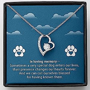 In loving memory necklace, Forever Love Necklace, Sending love and kicks from the Bump, Mother's Day For Woman Necklace, Birthday, Christmas Sometimes a very special dog enters our lives